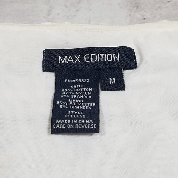 Max Edition | Dresses | Max Edition Lace Ruffle Dress Womens Size ...